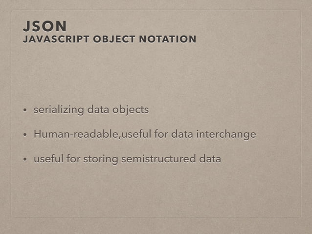 NoSQL & JSON | PPT