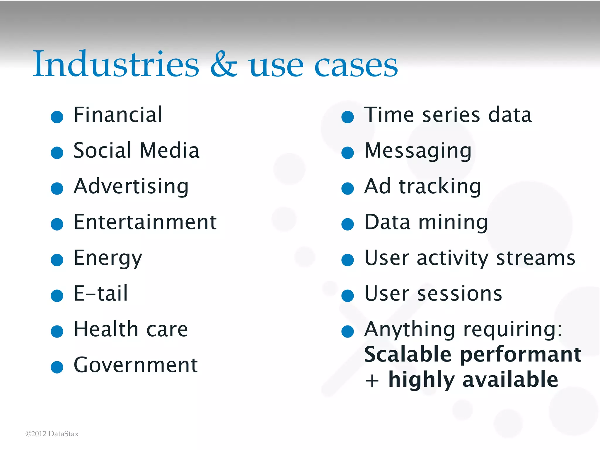 Cassandra at NoSql Matters 2012 | PPT