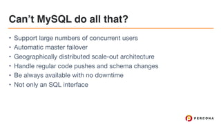 NOSQL Meets Relational - The MySQL Ecosystem Gains More Flexibility | PPT