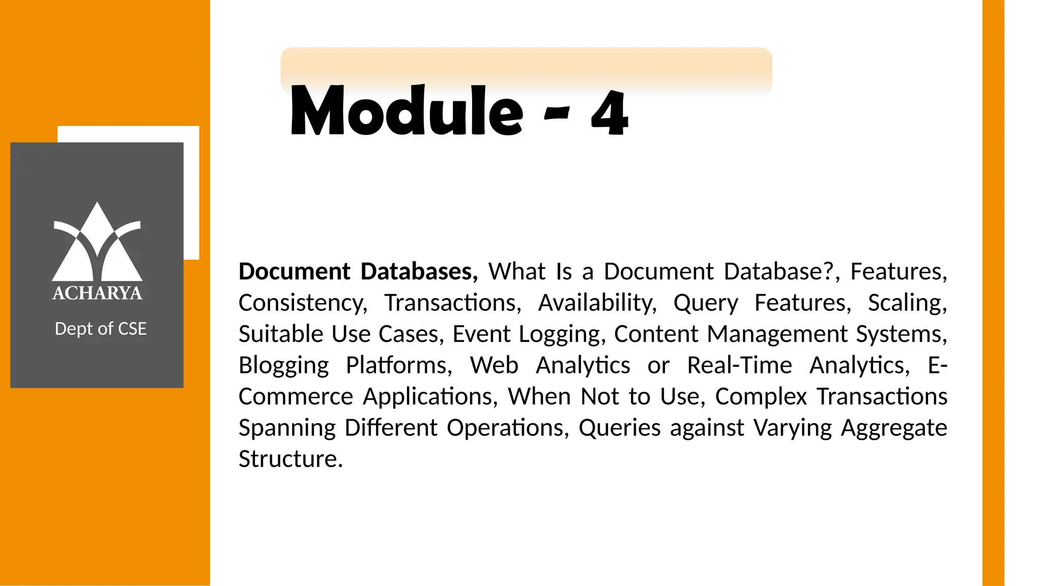 NoSQL Module -4.pptx 7 sem nosql module 4 notes | PPTX