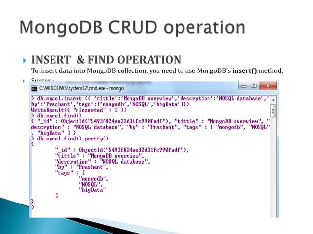 Mongodb - NoSql Database | PPTX