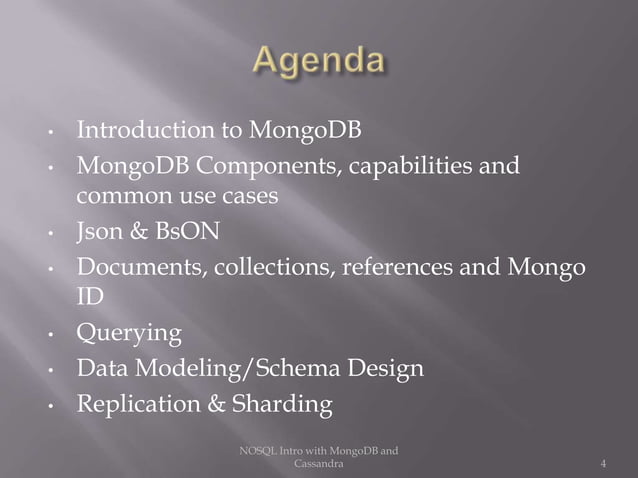 Big Data, NoSQL with MongoDB and Cassasdra | PPTX