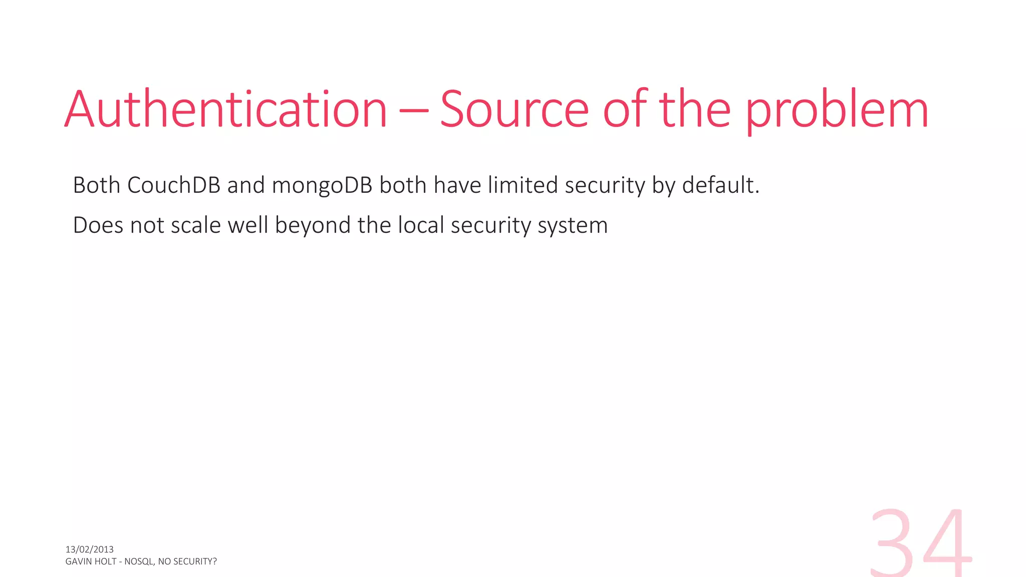 NoSQL - No Security? | PPT