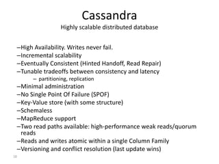 NoSQL A brief look at Apache Cassandra Distributed Database | PPT