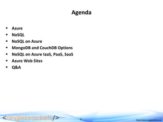 NoSQL on microsoft azure april 2014 | PPT