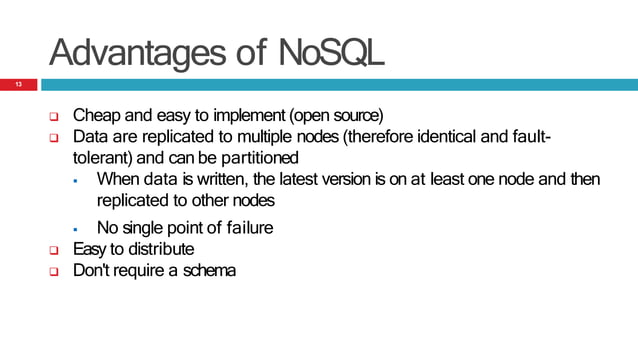 Nosql Powerpoint Presentation Difference With Rdbms Ppt