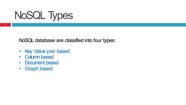 Nosql Powerpoint Presentation Difference With Rdbms Ppt