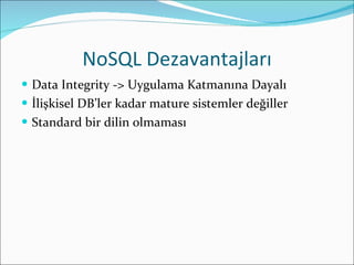 NoSQL Sunumu | PPT
