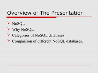 NoSql Databases | PPT | Databases | Computer Software and Applications