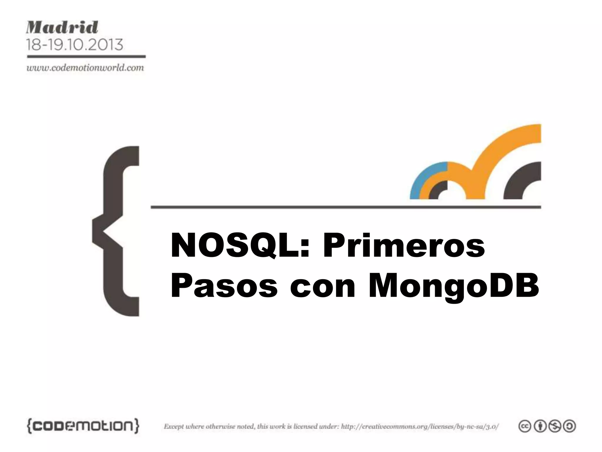 Nosql Primeros Pasos En Mongodb Ppt
