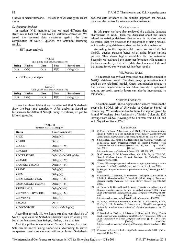 No sql query processing system for wireless ad hoc and sensor networks
