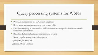 Nosql query processing system for wireless sensor networks | PPTX