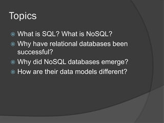 No sql – rise of the clusters | PDF