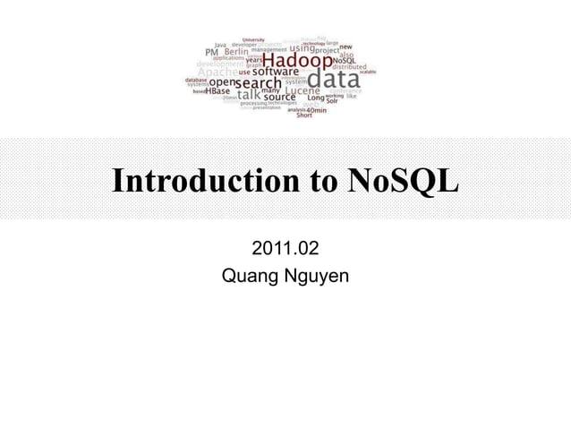 Overview of NoSQL | PPT