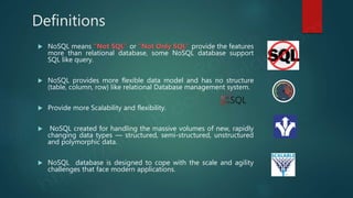 NOSQL and MongoDB Database | PPT