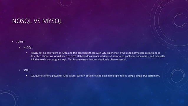 NOSQL vs SQL | PPTX