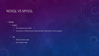 NOSQL vs SQL | PPTX