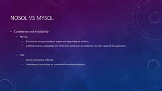 NOSQL vs SQL | PPTX