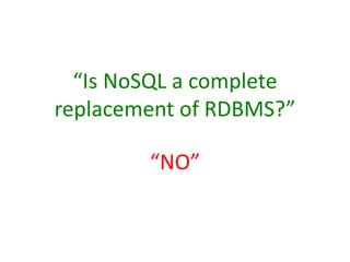 NoSQL and Couchbase | PPT