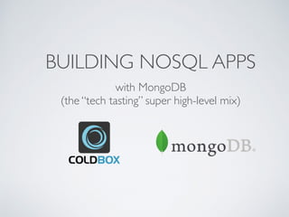 ITB2016 - NoSQL with mongodb and ColdFusion (CFML) | PPT