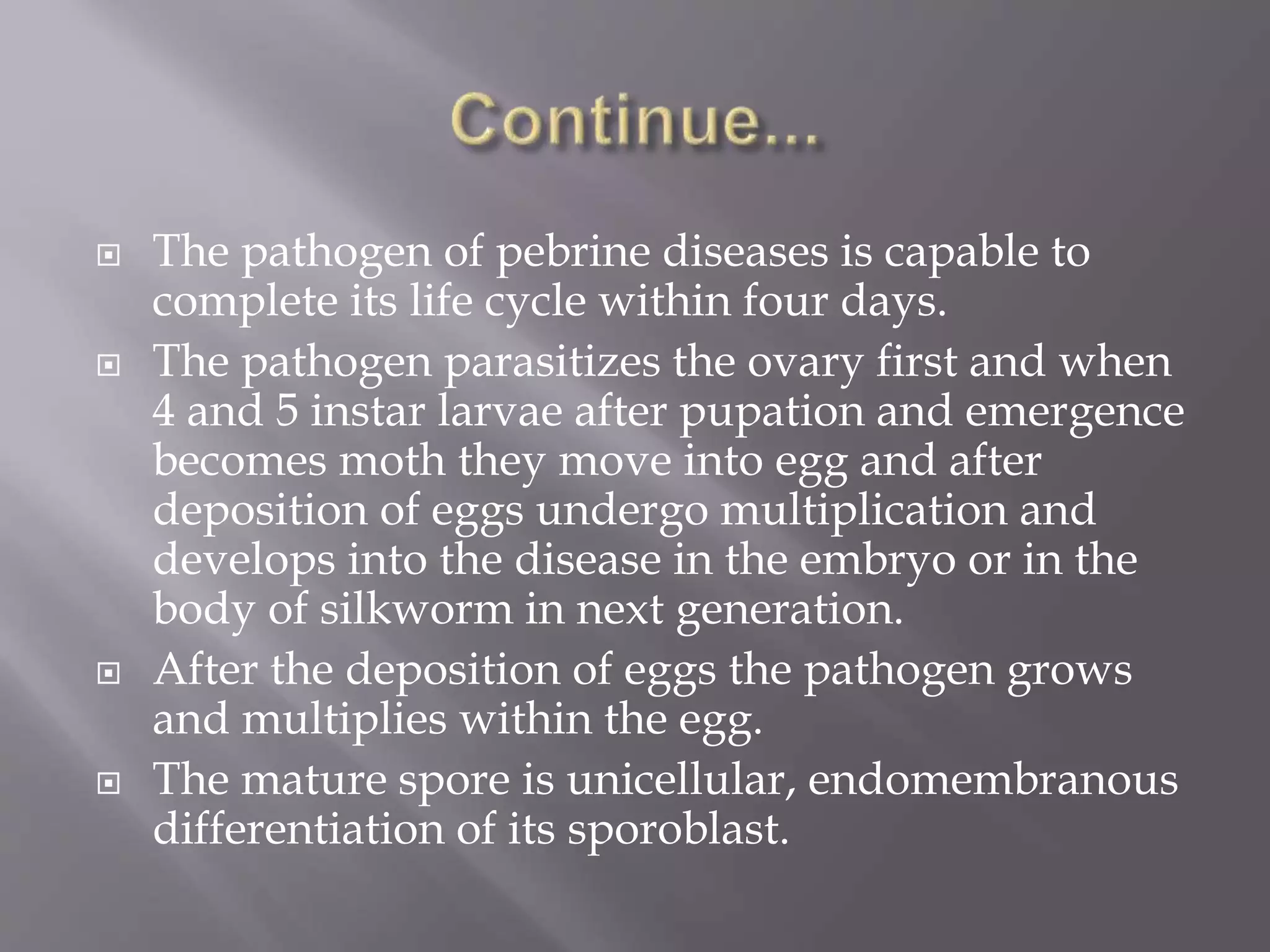 Nossima: a serious threat to silkworm | PPTX