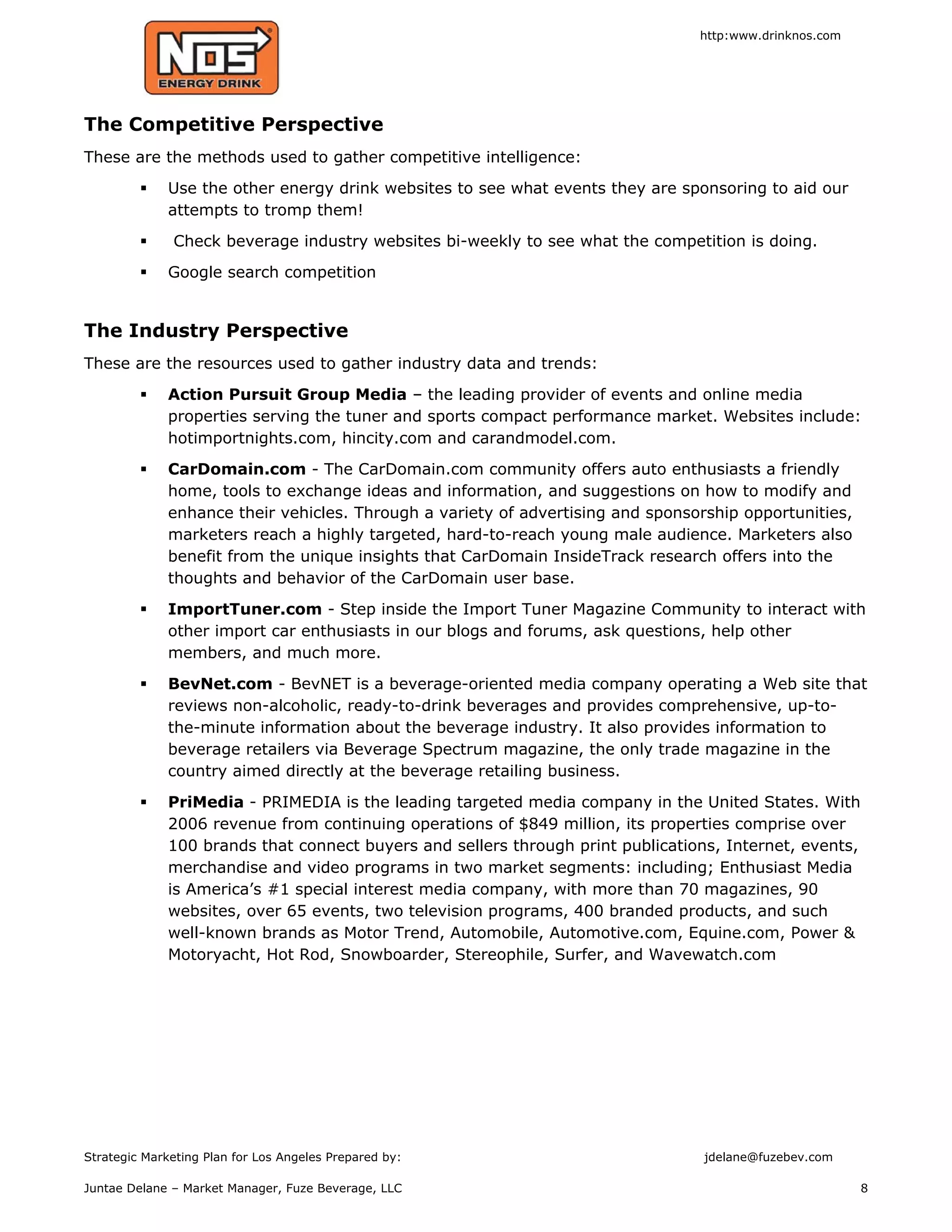 Sample Strategic Marketing Plan | PDF