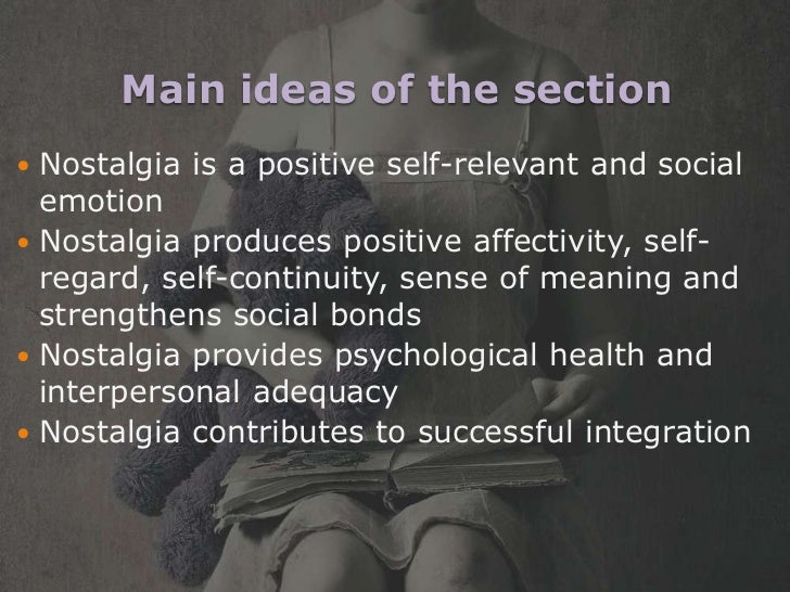 Nostalgia and acculturation