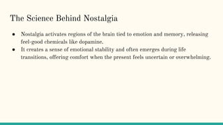 Nostalgia as a Tool for Mental Wellness | PDF