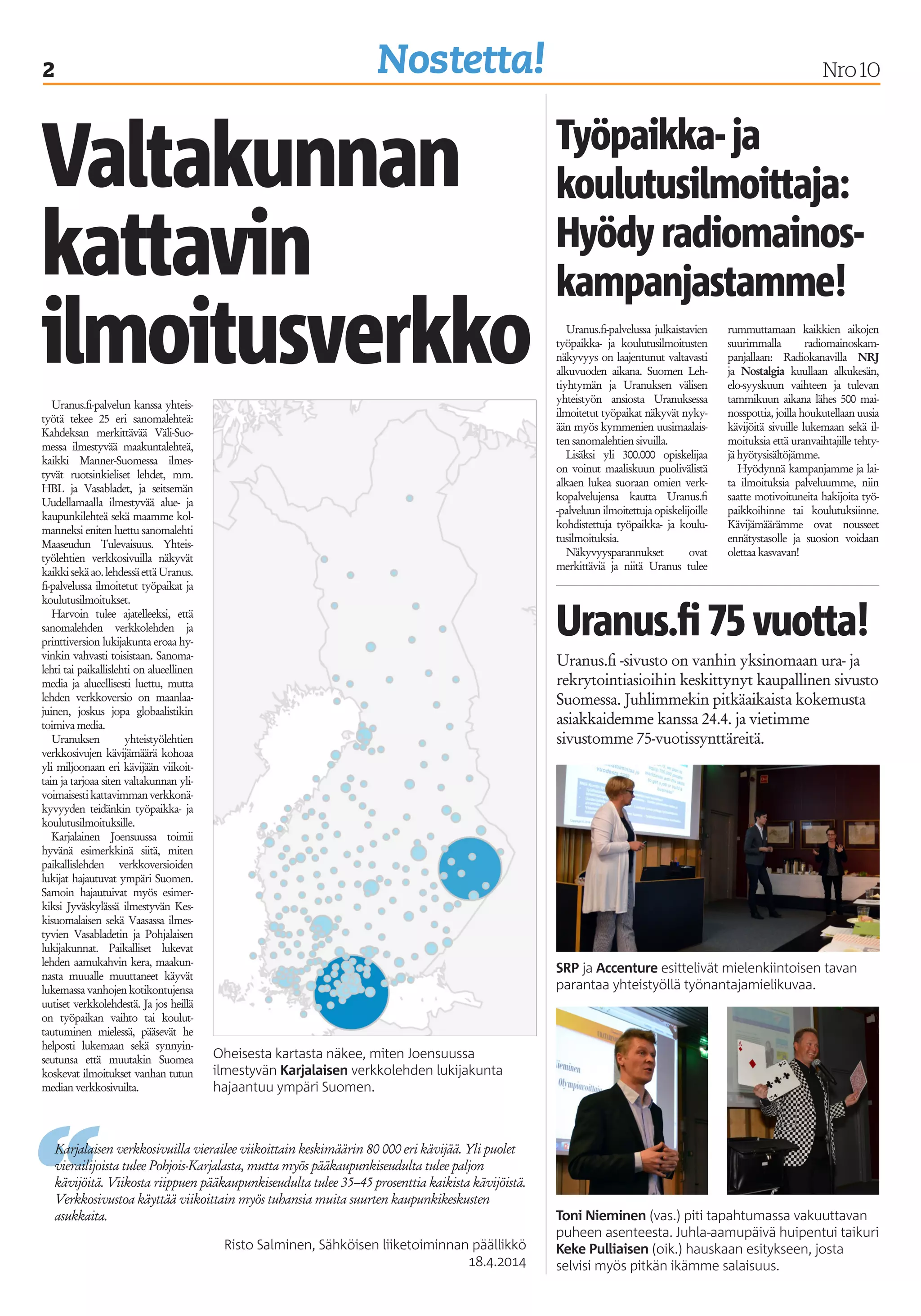 Uranus Oy:n rekrytointijulkaisu - Nostetta nro 10 | PDF