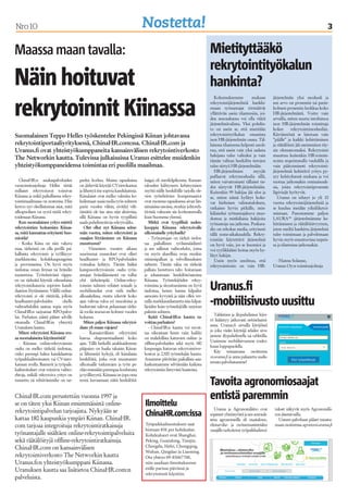 Uranus Oy:n rekrytointijulkaisu - Nostetta nro 10 | PDF