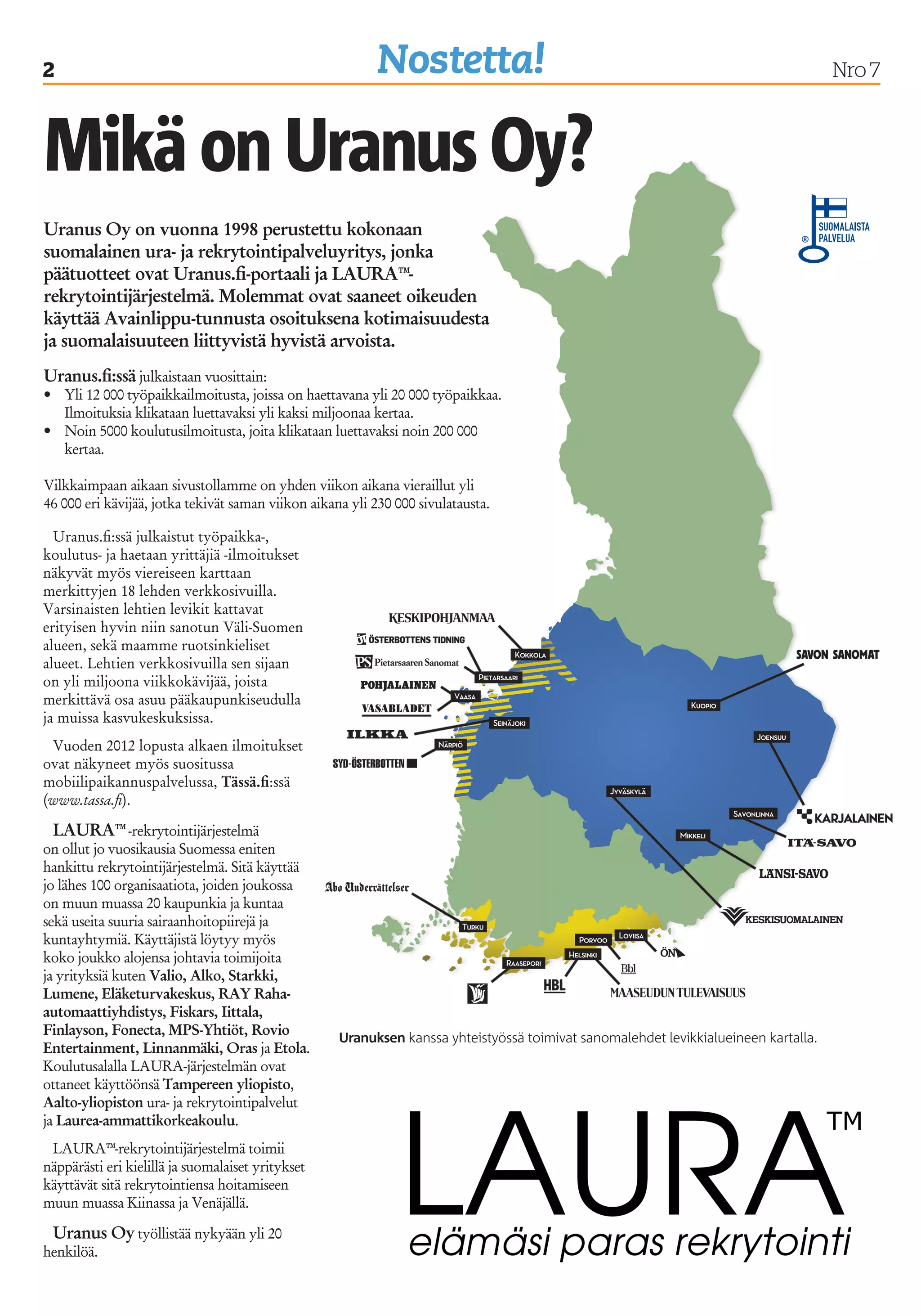 Uranus Oy:n rekrytointijulkaisu - Nostetta nro 7 | PDF