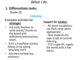 No student left behind creating learning opportunity in elt class | PPT
