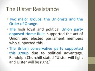 No surrender ulster and home rule | PPTX
