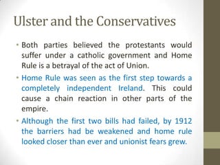 No surrender ulster and home rule | PPT