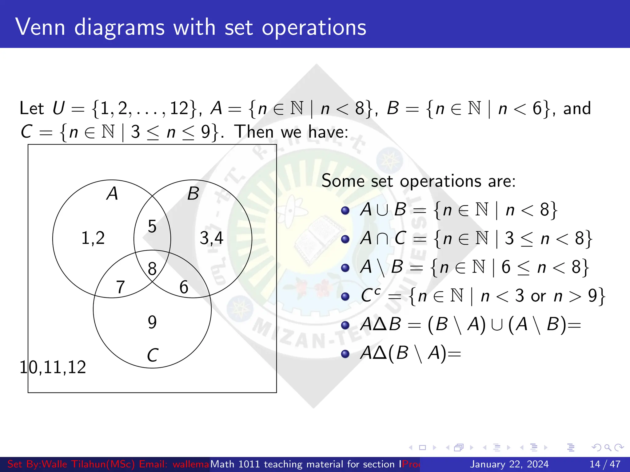 not.pdf , freshman Mathematics math1011 | PDF