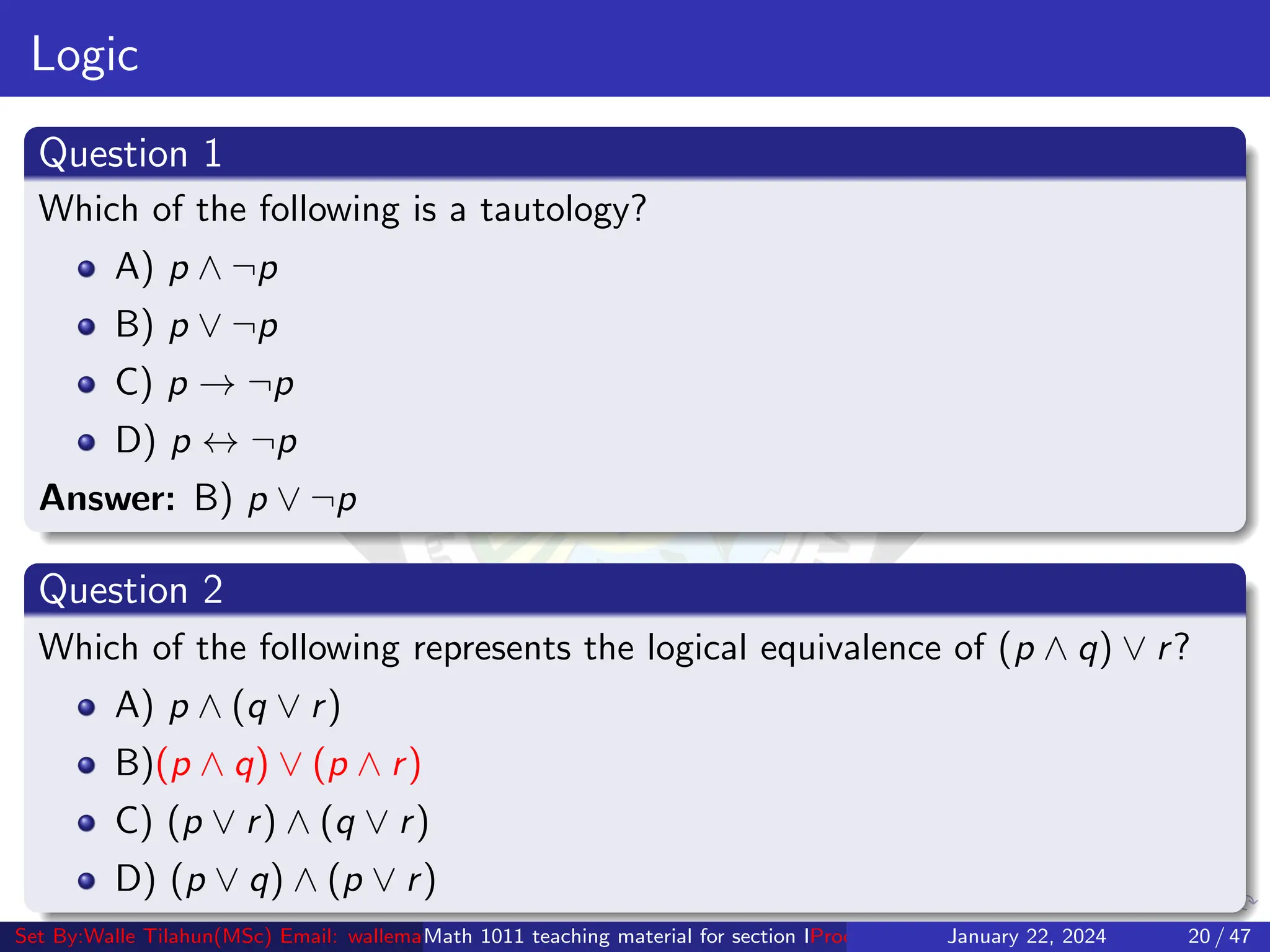 not.pdf , freshman Mathematics math1011 | PDF