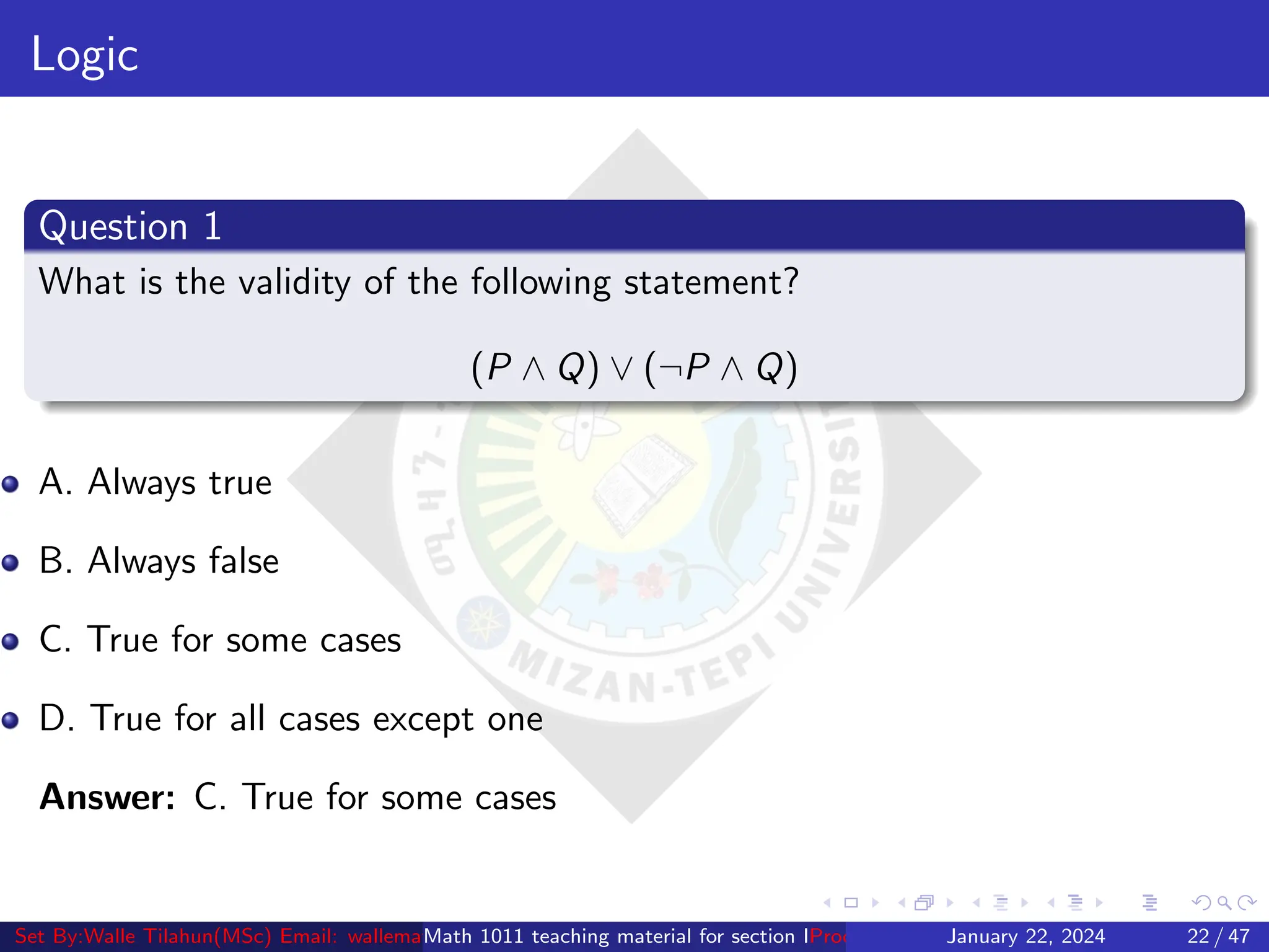 not.pdf , freshman Mathematics math1011 | PDF