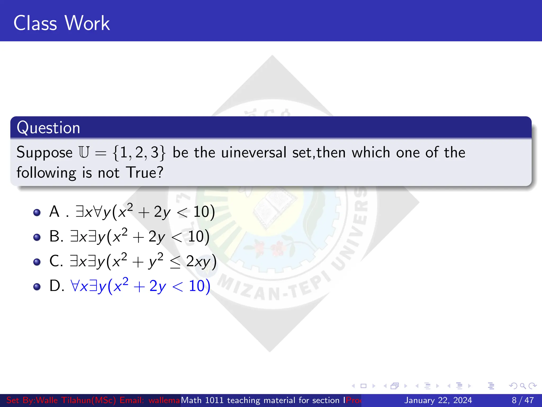 not.pdf , freshman Mathematics math1011 | PDF
