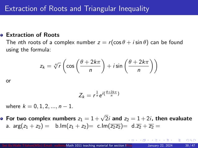 Notpdf Freshman Mathematics Math1011 Ppt