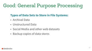 Not Your Father's Database: How to Use Apache Spark Properly in Your Big Data Architecture | PDF