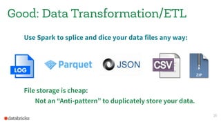 Not Your Father's Database: How to Use Apache Spark Properly in Your Big Data Architecture | PDF