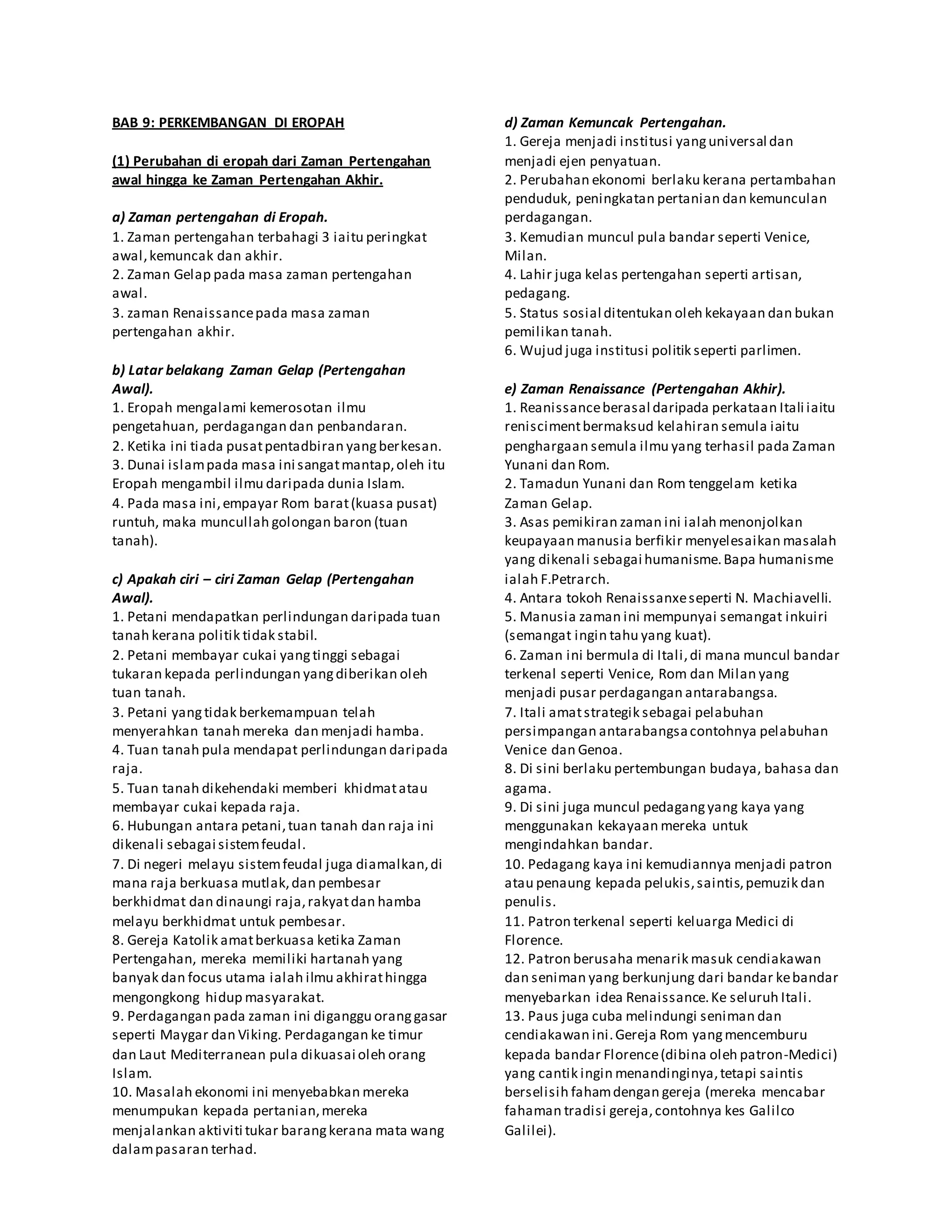 Nota Bab 9 | DOCX