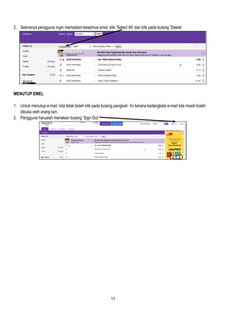 Nota aplikasi emel | PDF