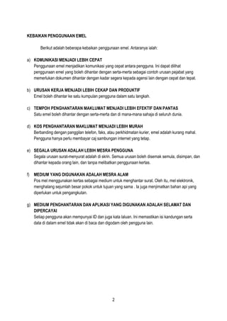 Nota aplikasi emel | PDF