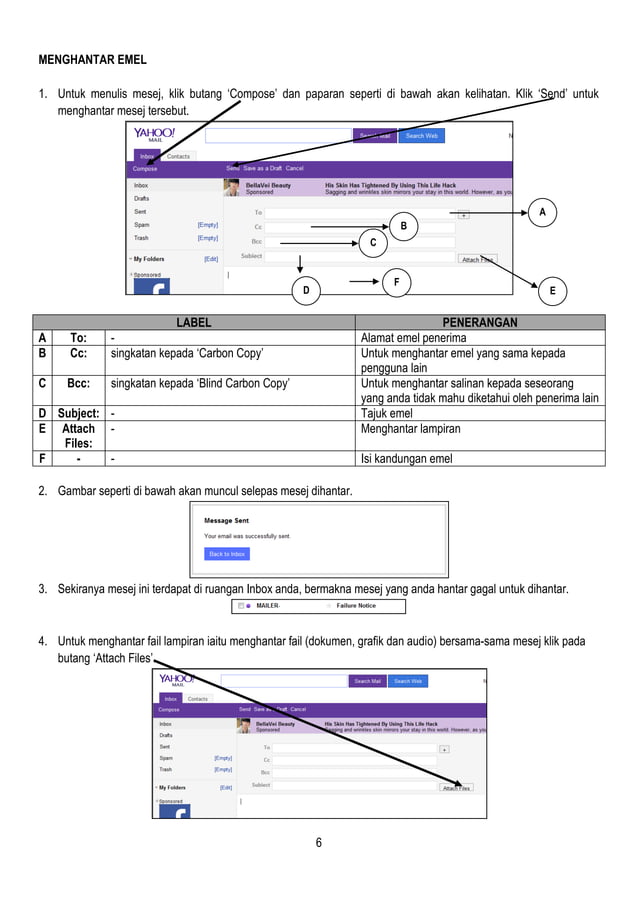 Nota aplikasi emel | PDF