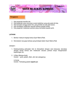 Syair Makna Riak | PDF