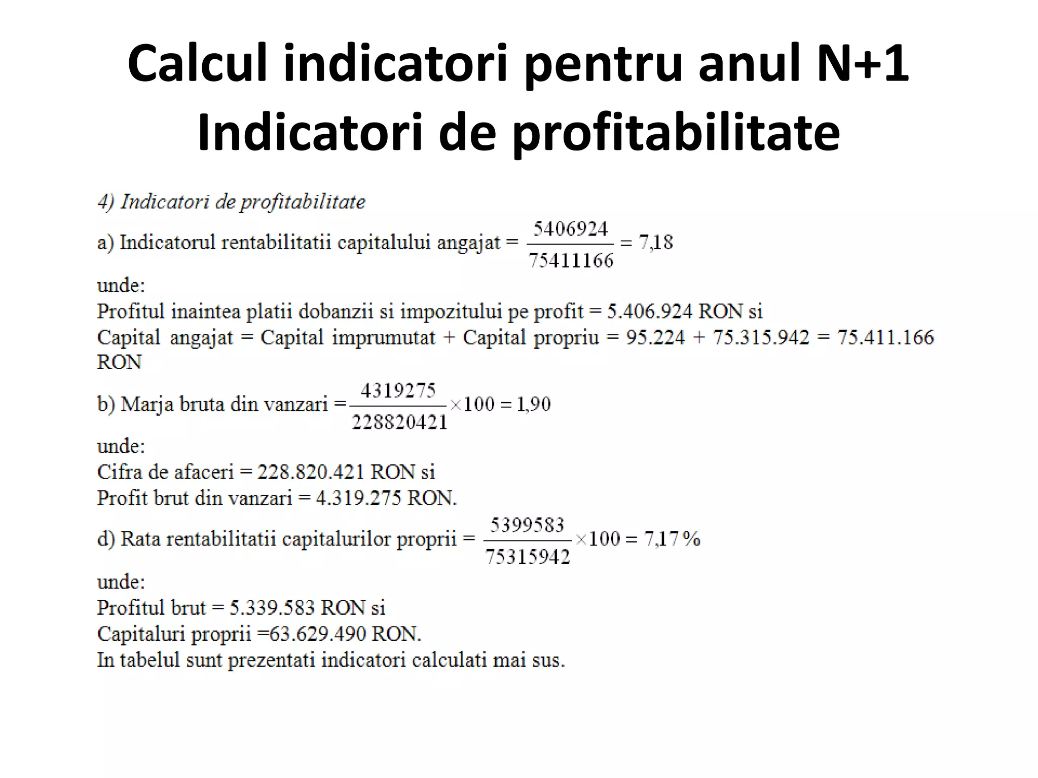 Principalii indicatori economico-financiari | PPTX