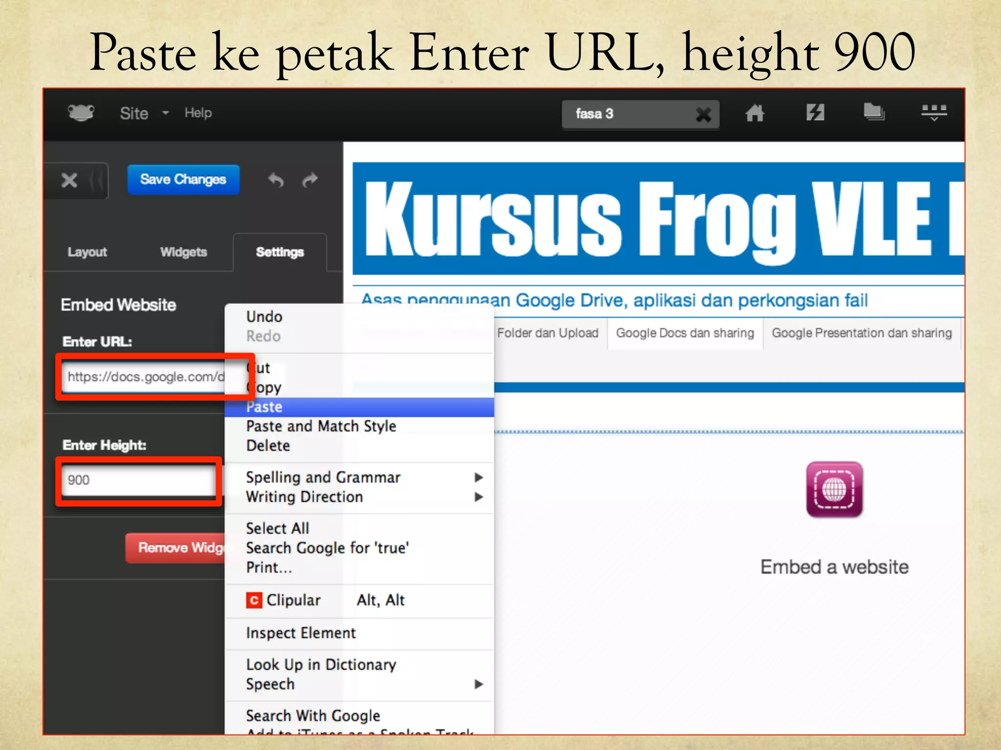 Nota asas google docs dan Frog VLE | PDF