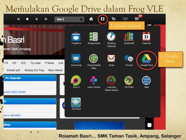 Nota asas google docs dan Frog VLE | PDF
