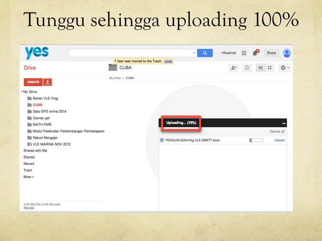 Nota asas google docs dan Frog VLE | PDF